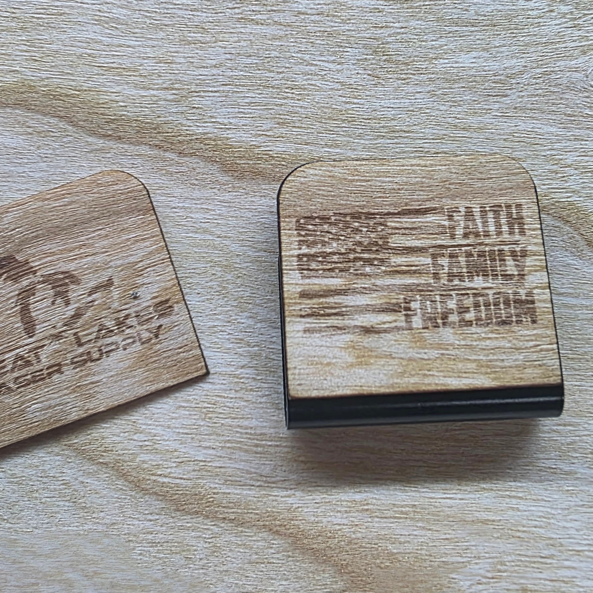 Cherry Veneer Inlay for Hat Clips (Pre-Taped with DualTite) Pack of 10 ...